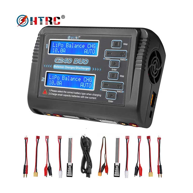 شارژر هوشمند مدل Lipo C240 Duo برند HTRC برای باتری‌های LiPo/Li-ion ...
